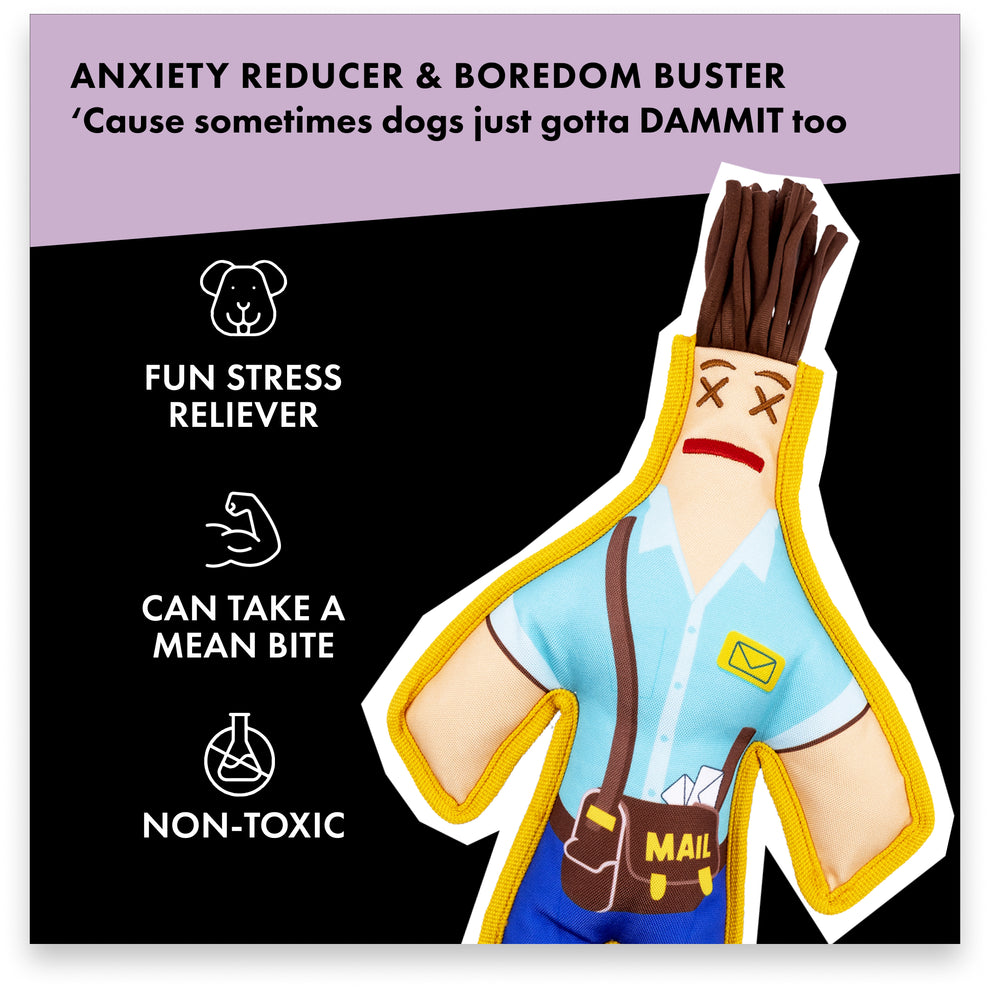 Mailman Squeaky Chew Toy – Dammit Dolls