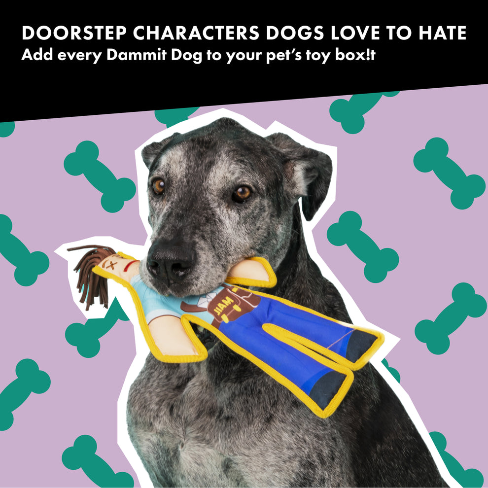 Mailman Squeaky Chew Toy – Dammit Dolls